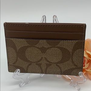 Coach | Bags | Coach Card Case In Signature Canvas | Poshmark